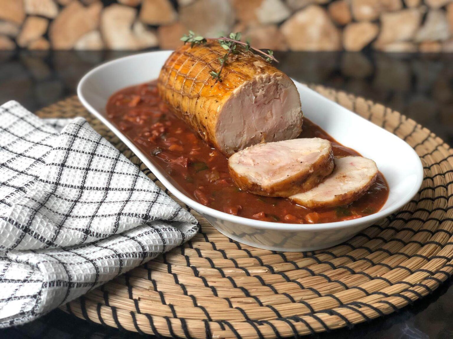 Kip rollade met jachtsaus (Low fodmap-, glutenvrij-, lactosevrij ...